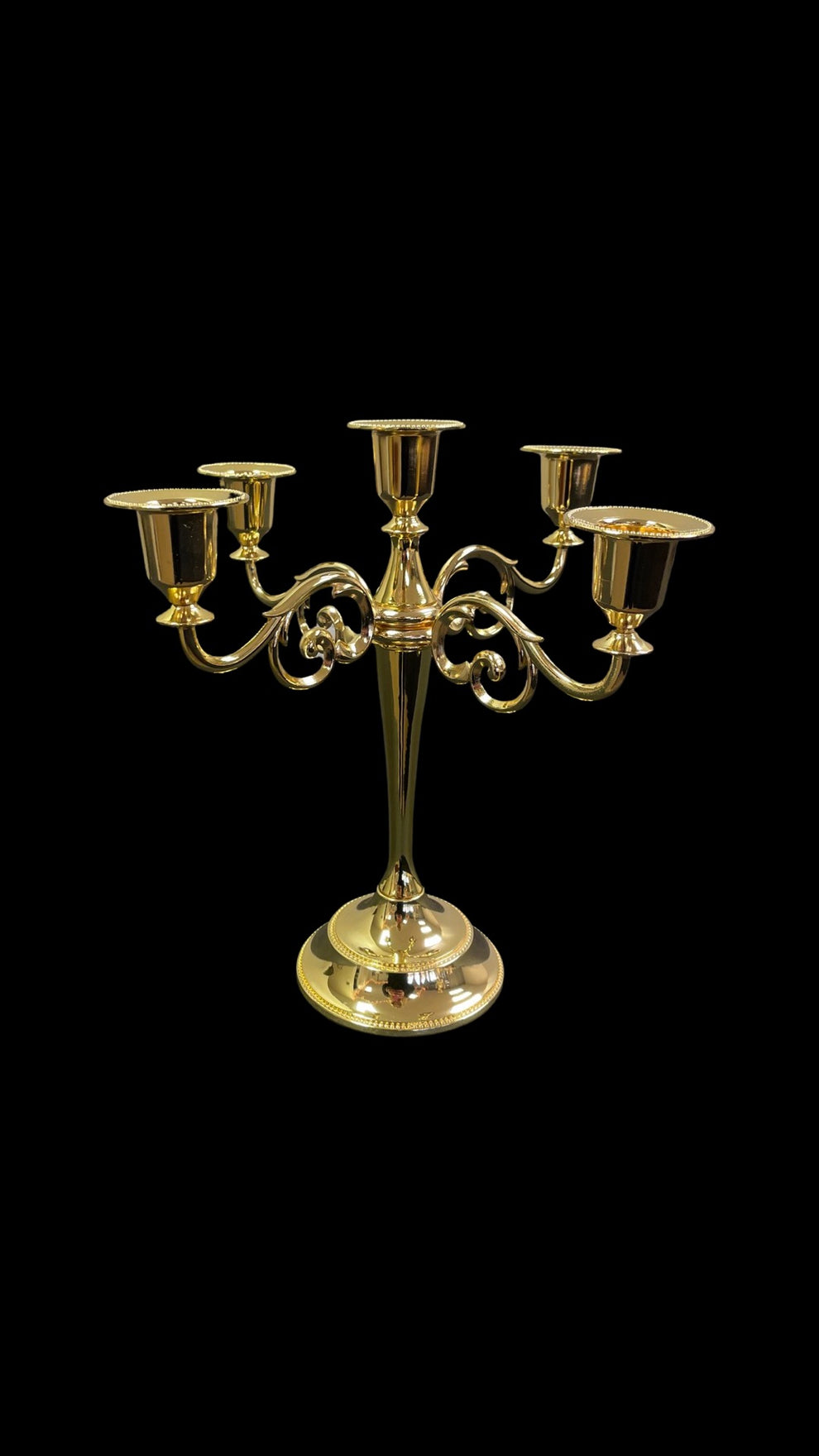 Small Gold Candelabra – BoxedEventsForRent.com